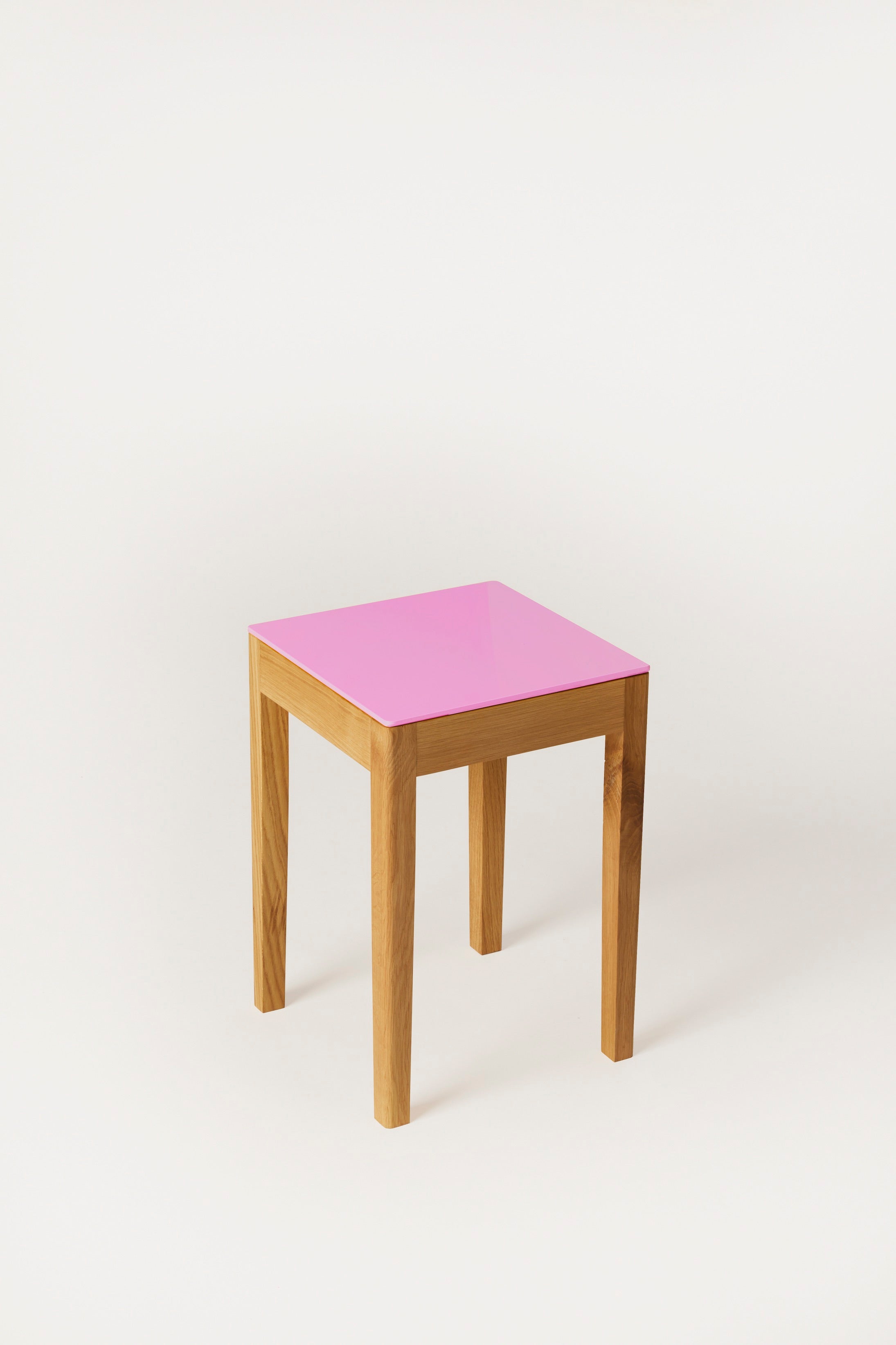 A Raspberry on Top Oak Stool – LOT#29